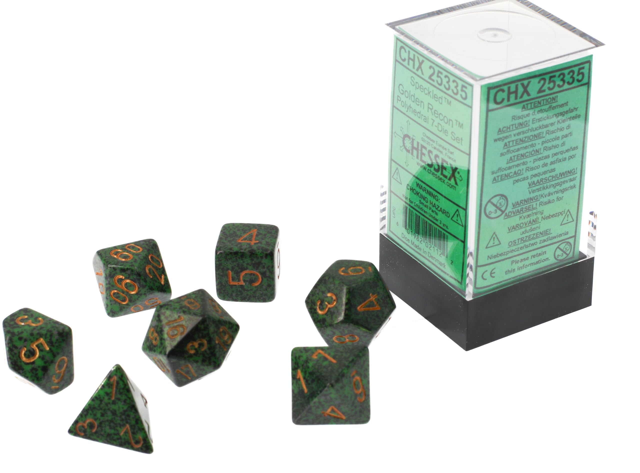 Chessex Speckled® Polyhedral Golden Recon™ 7-Die Set