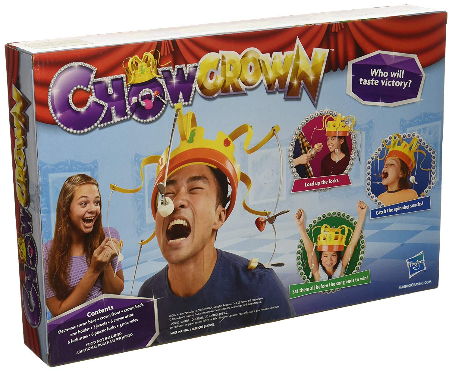 Hasbro Gaming Chow Crown Game Kids Electronic Spinning Crown Snacks Food Kids & Family Game