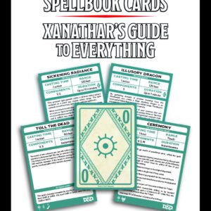 Dungeons & Dragons Spellbook Cards Xanathar's Guide To Everything Board Games