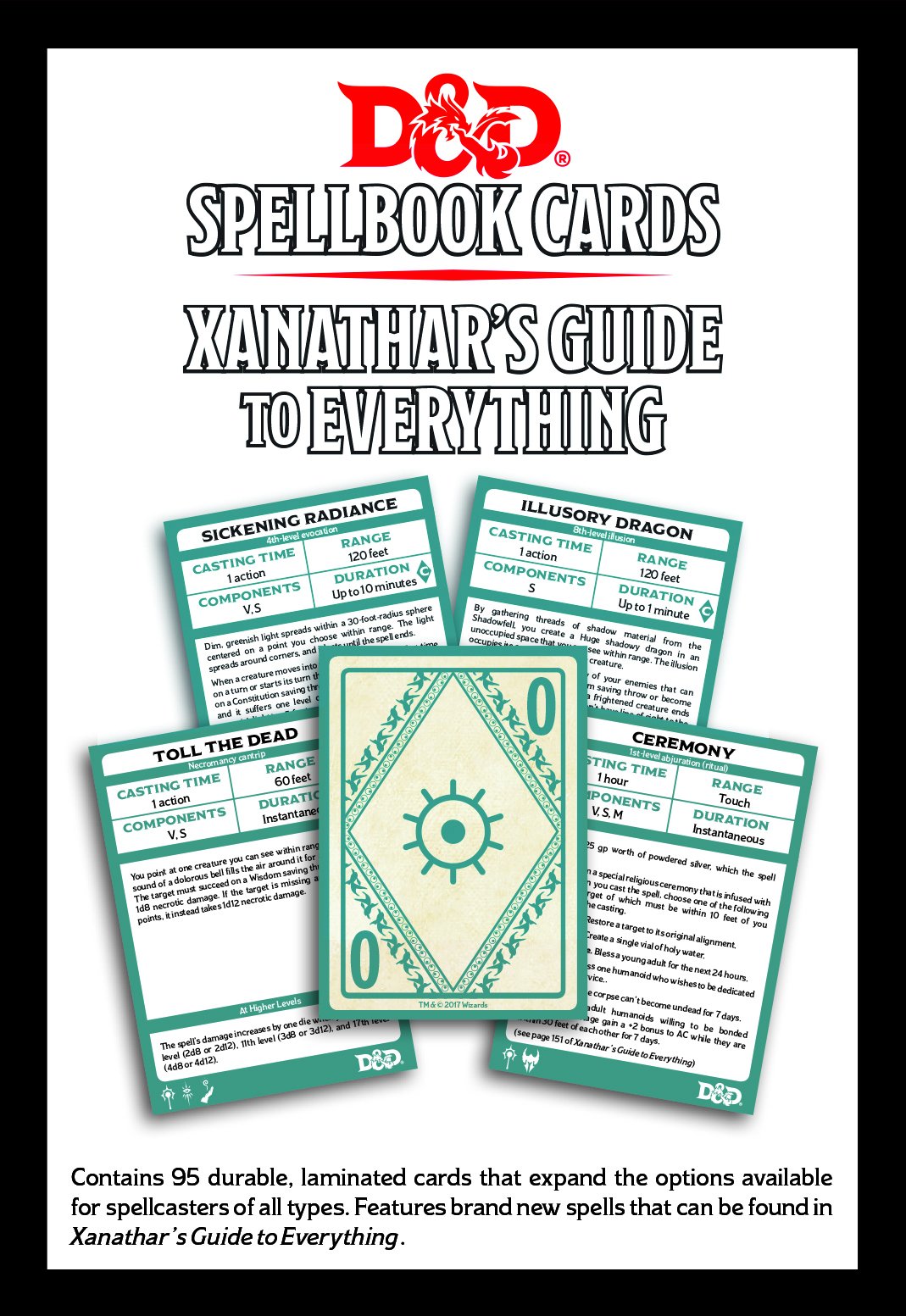 Dungeons & Dragons Spellbook Cards Xanathar's Guide To Everything Board Games