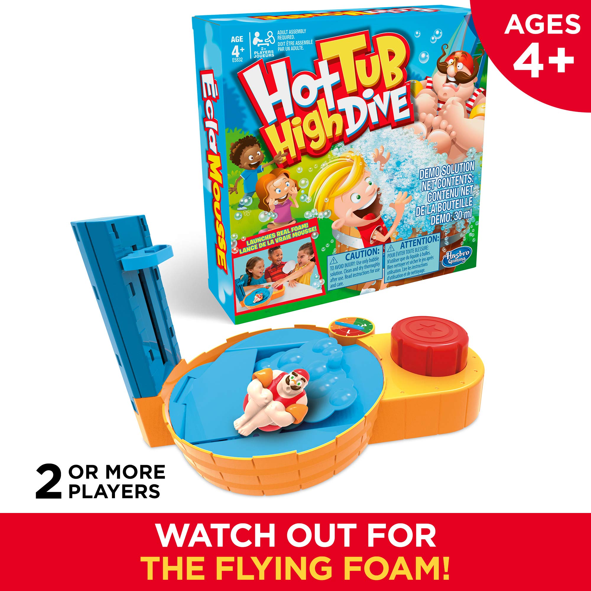 Hasbro Gaming Hot Tub High Dive Game with Bubbles for Kids Board Game for Boys and Girls Ages 4 and Up