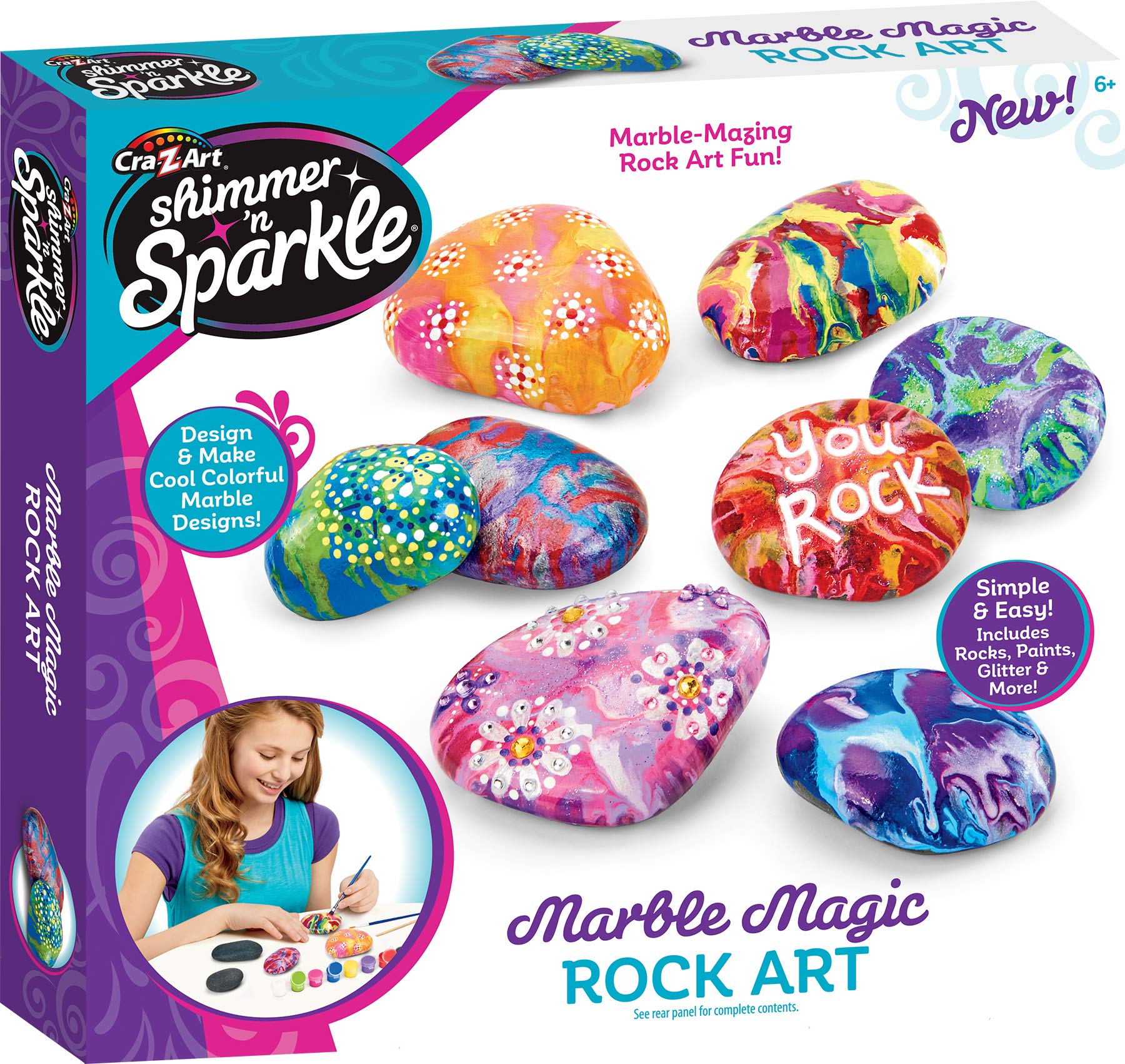 Shimmer ‘n Sparkle Marble Magic Rock Art Craft Kit