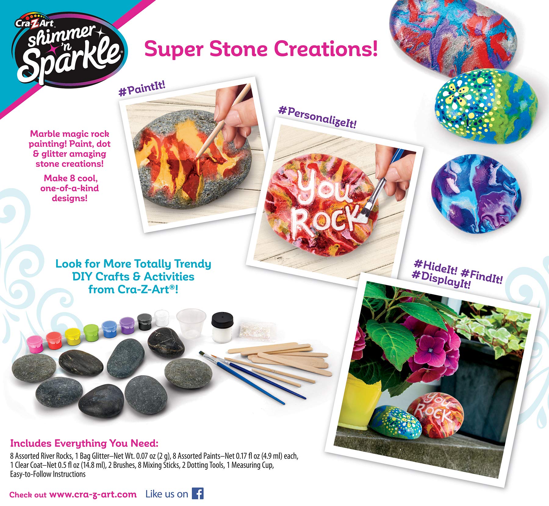 Shimmer ‘n Sparkle Marble Magic Rock Art Craft Kit