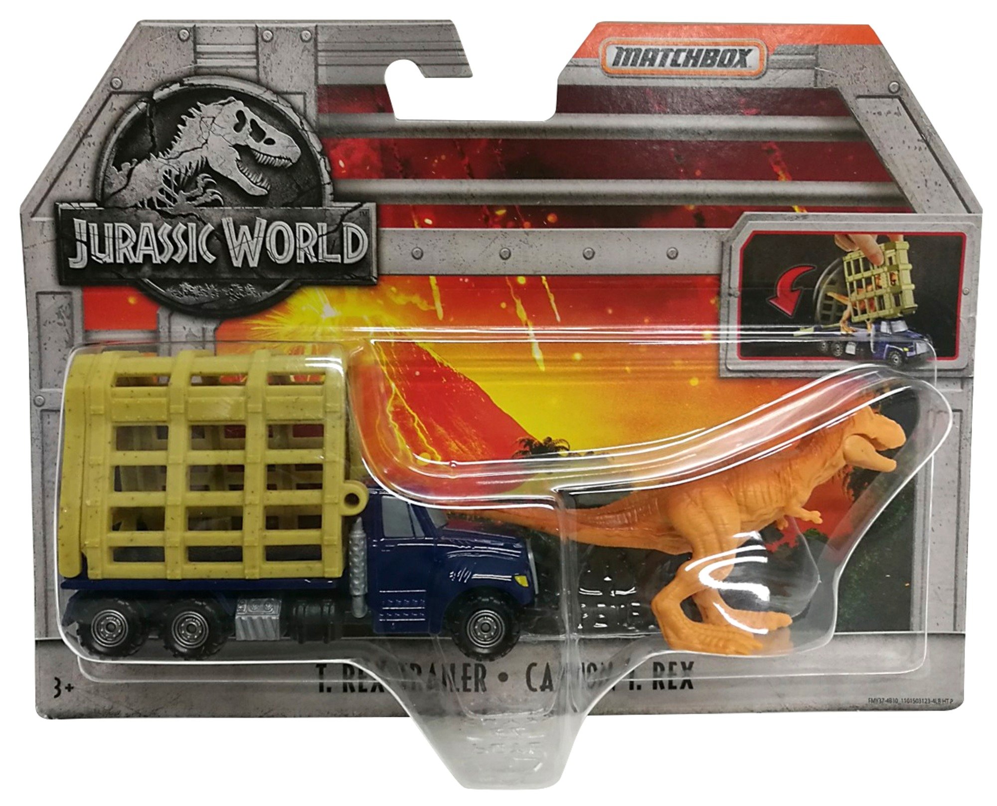 MATCHBOX JURASSIC WORLD DINO TRANSPORTERS T. Rex Trailer