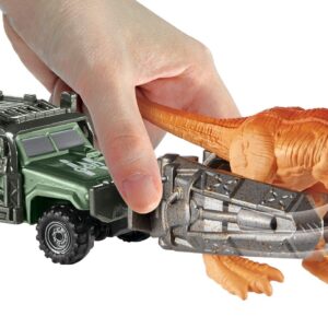 MATCHBOX JURASSIC WORLD DINO TRANSPORTERS TYRANNO-HAULER Vehicle and figure