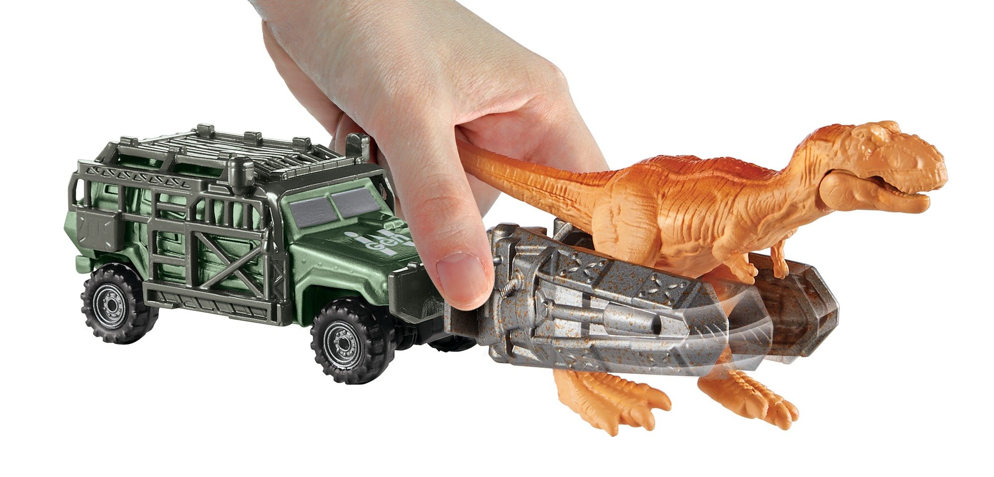 MATCHBOX JURASSIC WORLD DINO TRANSPORTERS TYRANNO-HAULER Vehicle and figure