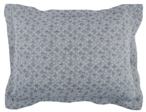 rizzy home | bq4528 | polyester quilt | 106"x92" blue/gray/nuetral solid