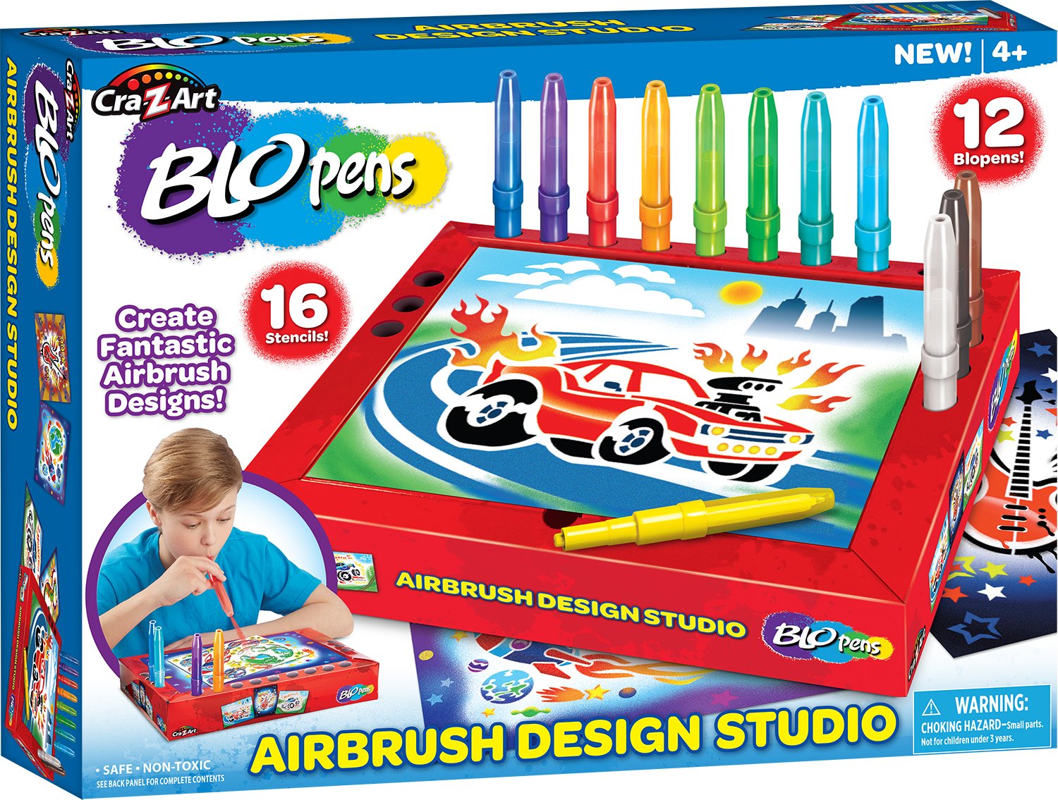 Cra Z Art Blo Pens Studio Design Station Airbrush Craft Kit