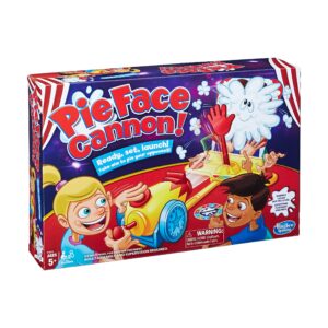 hasbro gaming pie face cannon game whipped cream family board game kids ages 5 and up