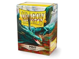 dragon shield standard size card sleeves – classic mint 100 ct - mtg card sleeves are smooth & tough - compatible with pokemon, yugioh, & magic the gathering card sleeves