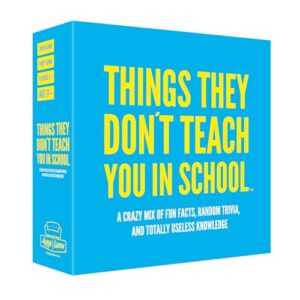 hygge games things they don't teach you in school party trivia game blue, 1 ea