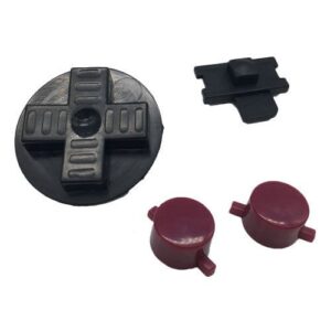 new replacement parts gameboy classic dmg-01 keypads a b buttons with d-pad pack-black&red.