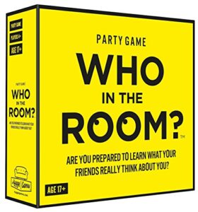 hygge games who in the room? party gamef yellow