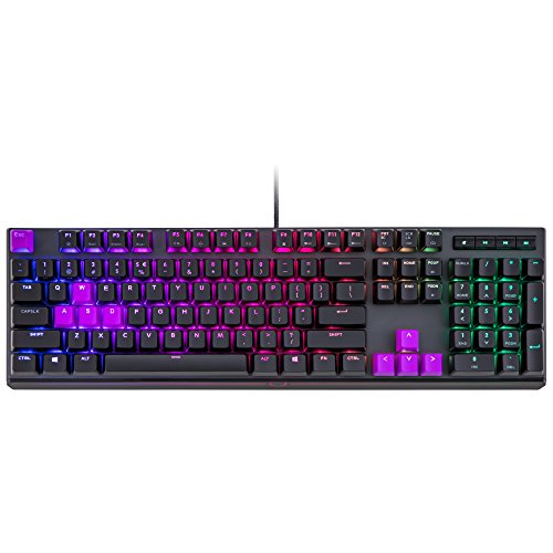 Cooler Master MK-750-GKCM1-US MasterKeys MK750 RGB LED Mechanical Gaming Keyboard, Cherry MX Brown, RGB LED, Full Size, Wrist Rest (Large)