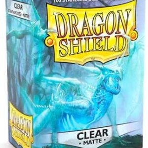 Dragon Shield Matte Clear Standard Size Card Sleeves Display Box [10 packs]