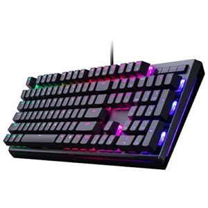 Cooler Master MK-750-GKCM1-US MasterKeys MK750 RGB LED Mechanical Gaming Keyboard, Cherry MX Brown, RGB LED, Full Size, Wrist Rest (Large)