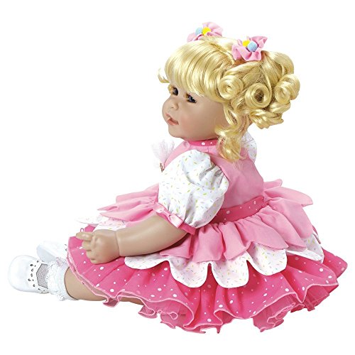 Adora Toddler Time Collection 20" Realistic Weighted Baby Doll with Handmade Pink and White Layered Petal Party Dress, Blue Eyes and Fresh Baby Powder Scent, Birthday Gift For Ages 6+ - Ice Cream