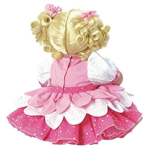 Adora Toddler Time Collection 20" Realistic Weighted Baby Doll with Handmade Pink and White Layered Petal Party Dress, Blue Eyes and Fresh Baby Powder Scent, Birthday Gift For Ages 6+ - Ice Cream