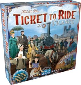 ticket to ride france + old west board game expansion - train route strategy game, fun family game for kids & adults, ages 8+, 2-6 players, 30-60 minute playtime, made by days of wonder