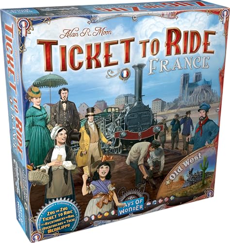 Ticket to Ride France + Old West Board Game EXPANSION - Train Route Strategy Game, Fun Family Game for Kids & Adults, Ages 8+, 2-6 Players, 30-60 Minute Playtime, Made by Days of Wonder