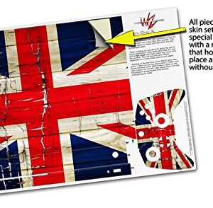 WraptorSkinz Decal Vinyl Skin Wrap Compatible with Xbox One X Console and Controller - Painted Faded and Cracked Union Jack British Flag