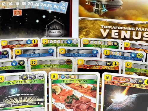 Terraforming Mars: Venus Next Expansion – Explore and Colonize Venus with New Cards, and Strategic Challenges Board Game – Ages 12+ – Stronghold Games