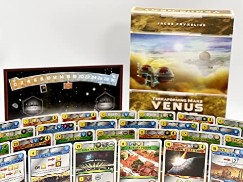 Terraforming Mars: Venus Next Expansion – Explore and Colonize Venus with New Cards, and Strategic Challenges Board Game – Ages 12+ – Stronghold Games