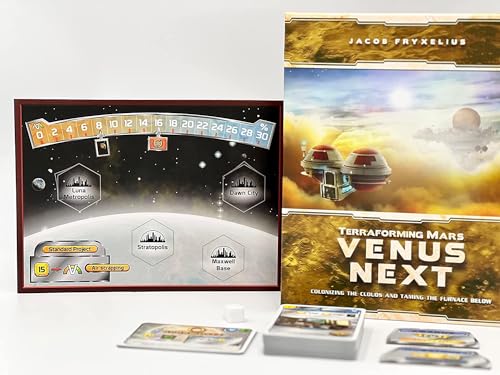 Terraforming Mars: Venus Next Expansion – Explore and Colonize Venus with New Cards, and Strategic Challenges Board Game – Ages 12+ – Stronghold Games