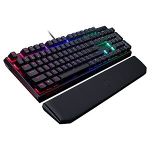 cooler master mk-750-gkcm1-us masterkeys mk750 rgb led mechanical gaming keyboard, cherry mx brown, rgb led, full size, wrist rest (large)