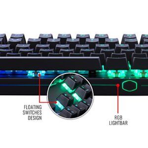 Cooler Master MK-750-GKCM1-US MasterKeys MK750 RGB LED Mechanical Gaming Keyboard, Cherry MX Brown, RGB LED, Full Size, Wrist Rest (Large)