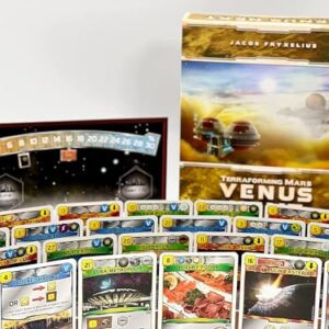 Terraforming Mars: Venus Next Expansion – Explore and Colonize Venus with New Cards, and Strategic Challenges Board Game – Ages 12+ – Stronghold Games