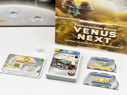 Terraforming Mars: Venus Next Expansion – Explore and Colonize Venus with New Cards, and Strategic Challenges Board Game – Ages 12+ – Stronghold Games