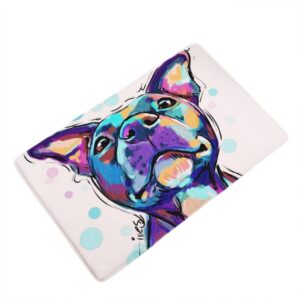 langugu home garden non-skid/slip rubber back kitchen mat bath rug entrance mat golden retriever dog watercolor machine washable indoor outdoor hallway carpet