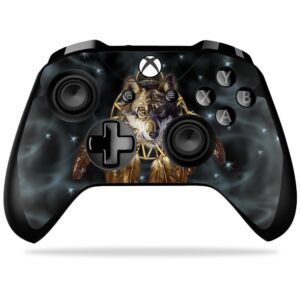 mightyskins skin compatible with microsoft xbox one x controller - wolf dreams | protective, durable, and unique vinyl decal wrap cover | easy to apply, remove, and change styles | made in the usa