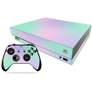 mightyskins skin compatible with microsoft xbox one x - cotton candy | protective, durable, and unique vinyl decal wrap cover | easy to apply, remove, and change styles | made in the usa