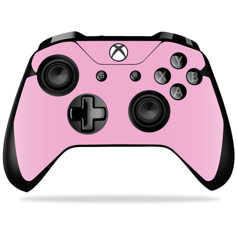 MightySkins Skin Compatible with Microsoft Xbox One X Controller - Solid Pink | Protective, Durable, and Unique Vinyl Decal wrap Cover | Easy to Apply, Remove, and Change Styles | Made in The USA