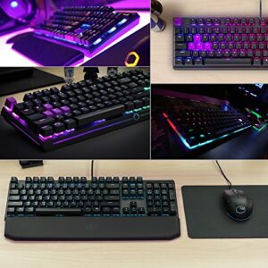 Cooler Master MK-750-GKCM1-US MasterKeys MK750 RGB LED Mechanical Gaming Keyboard, Cherry MX Brown, RGB LED, Full Size, Wrist Rest (Large)