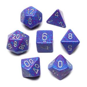 chessex chx25347 dice-speckled silver tetra set