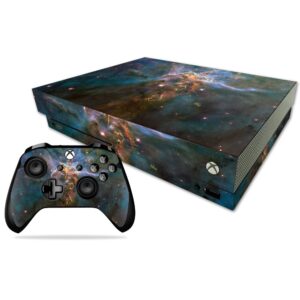 mightyskins skin compatible with microsoft xbox one x - eagle nebula | protective, durable, and unique vinyl decal wrap cover | easy to apply, remove, and change styles | made in the usa