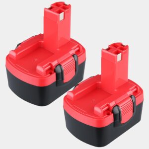 vanon 2pack 14.4v 3.6ah bat140 ni-mh for bosch 14.4v battery bat038 bat040 bat041 bat159 compatible with bosch 14.4v cordless power tools