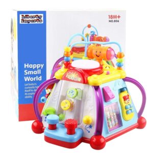 Liberty Imports 15-in-1 Musical Activity Cube Educational Game Play Center Baby Toddler Toy with Lights and Sounds for Early Learning and Development