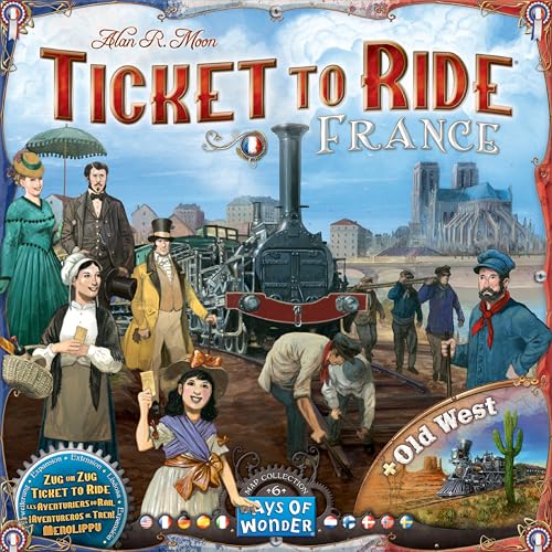 Ticket to Ride France + Old West Board Game EXPANSION - Train Route Strategy Game, Fun Family Game for Kids & Adults, Ages 8+, 2-6 Players, 30-60 Minute Playtime, Made by Days of Wonder