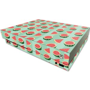 mightyskins skin compatible with microsoft one x console only - watermelon patch | protective, durable, and unique vinyl decal wrap cover | easy to apply, remove, and change styles | made in the usa