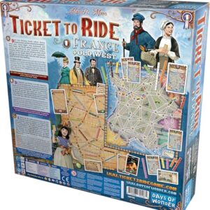 Ticket to Ride France + Old West Board Game EXPANSION - Train Route Strategy Game, Fun Family Game for Kids & Adults, Ages 8+, 2-6 Players, 30-60 Minute Playtime, Made by Days of Wonder