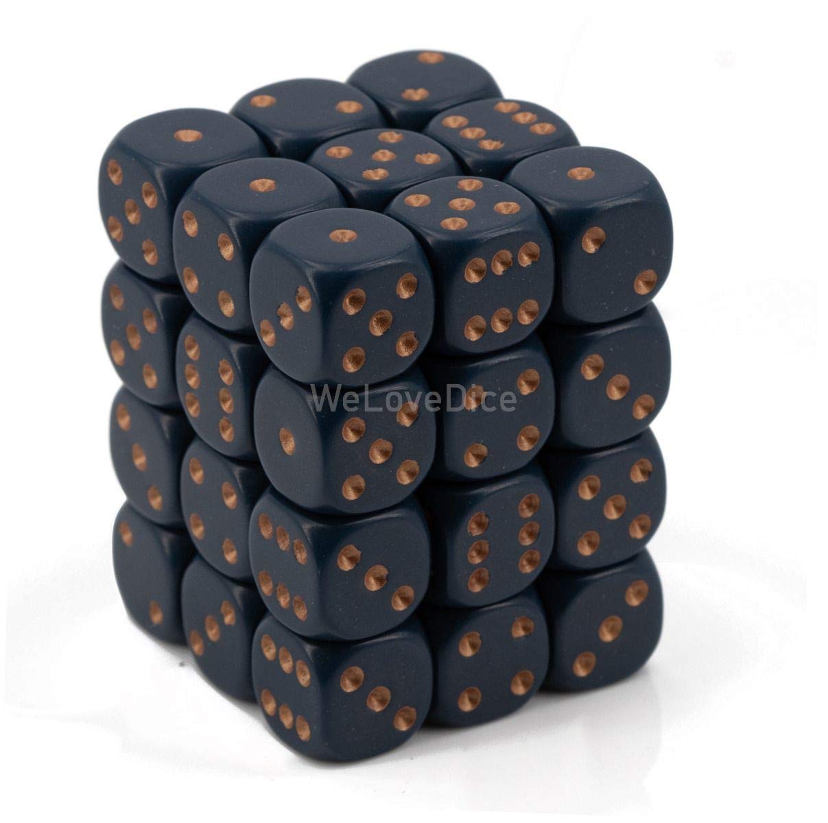 DND Dice Set-Chessex D&D Dice-12mm Opaque Dusty Blue and Copper Plastic Polyhedral Dice Set-Dungeons and Dragons Dice Includes 36 Dice – D6, Various (CHX25826)