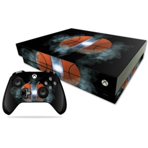 mightyskins skin compatible with microsoft xbox one x - basketball orb | protective, durable, and unique vinyl decal wrap cover | easy to apply, remove, and change styles | made in the usa