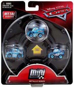 disney pixar cars mini racers metallic series 3-pack