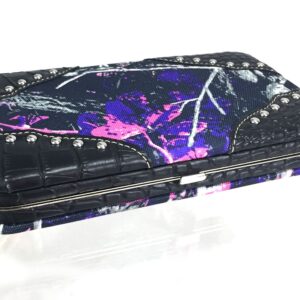 Zzfab Rhinestone Studded Camo Wallet Girl Wallet (pink)