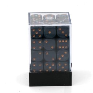 DND Dice Set-Chessex D&D Dice-12mm Opaque Dusty Blue and Copper Plastic Polyhedral Dice Set-Dungeons and Dragons Dice Includes 36 Dice – D6, Various (CHX25826)