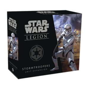 star wars legion stormtroopers expansion | two player battle game | miniatures game | strategy game for adults and teens | ages 14 and up | average playtime 3 hours | made by atomic mass games